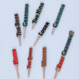 Custom Cribbage Board Pegs, FREE Personalization Choose Your Own Names ...