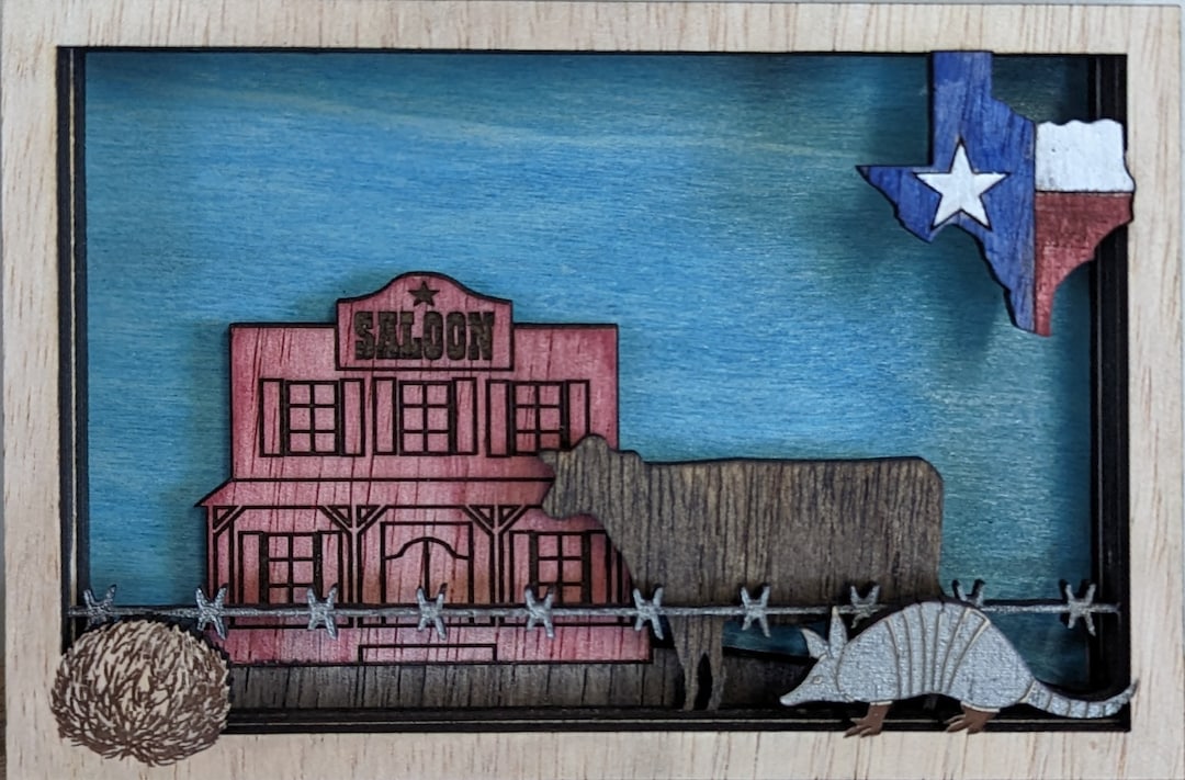 Texas Themed 3d Shadow Box - Etsy