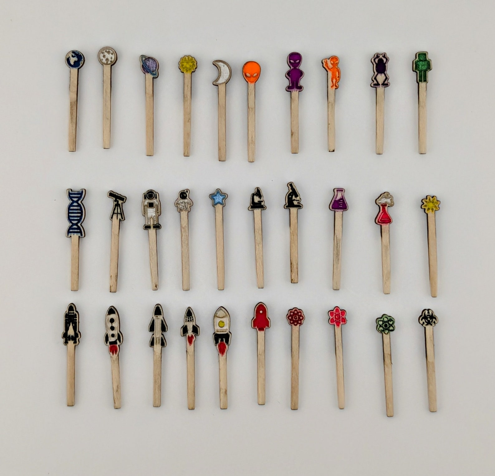 Space & Science Shaped Shaped Cribbage Board Pegs - Etsy