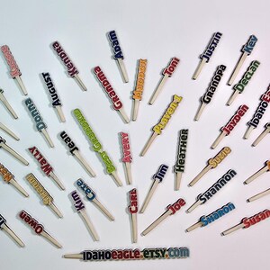 Custom Cribbage Board Pegs, FREE Personalization Choose Your Own Names ...