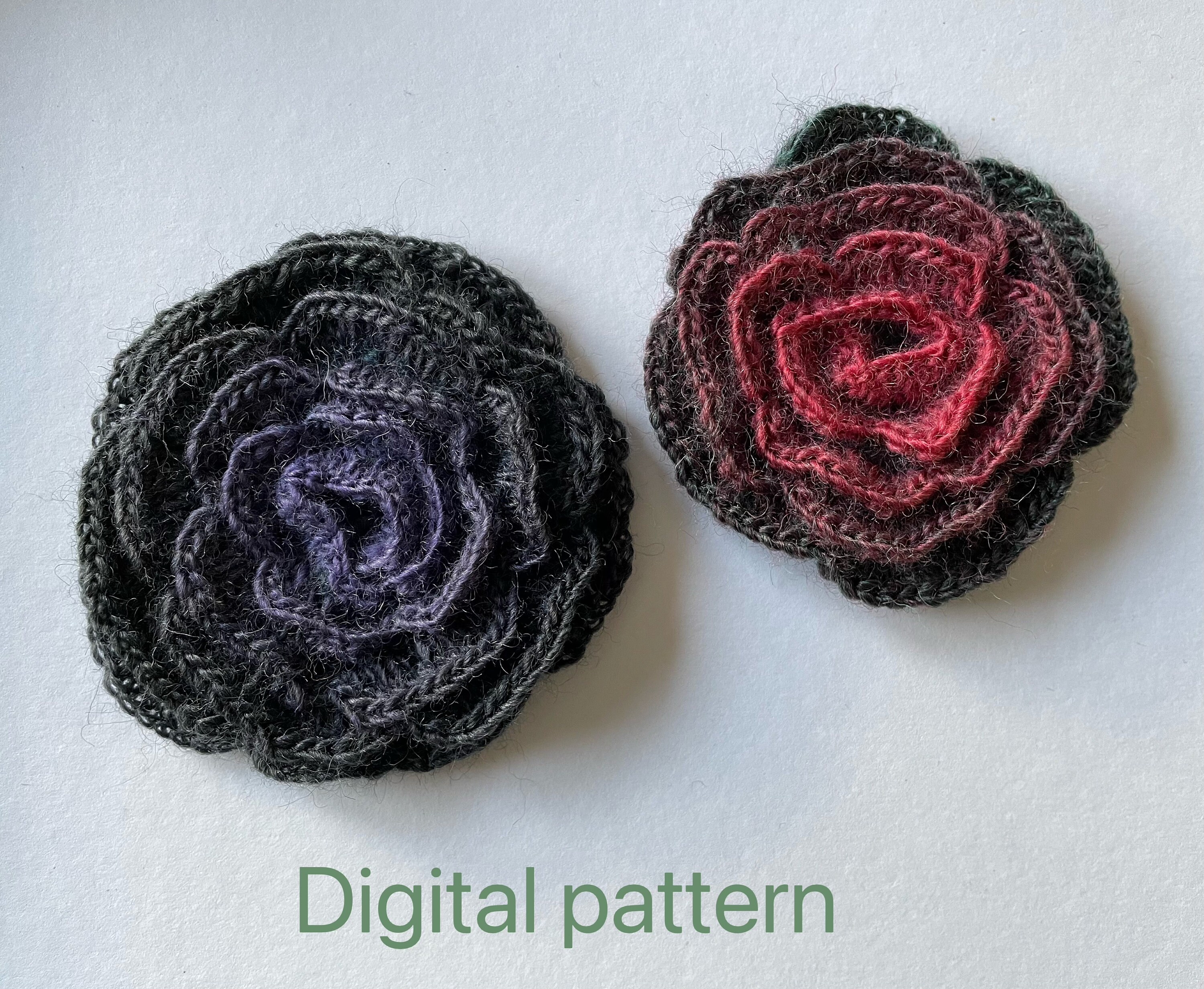 Crochet Irish Rose ONLY PATTERN, Crochet Flower Decor, Crochet Rose ...