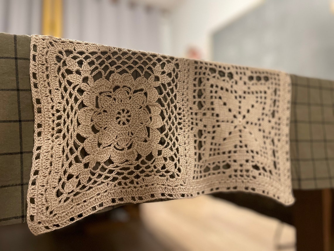 Crochet Table Runner, Handmade Home Decorations, Delicate Lace ...