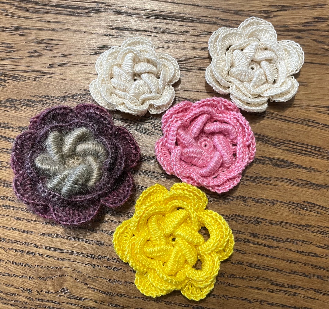 Irish Crochet Rose Pattern (PDF) - Etsy