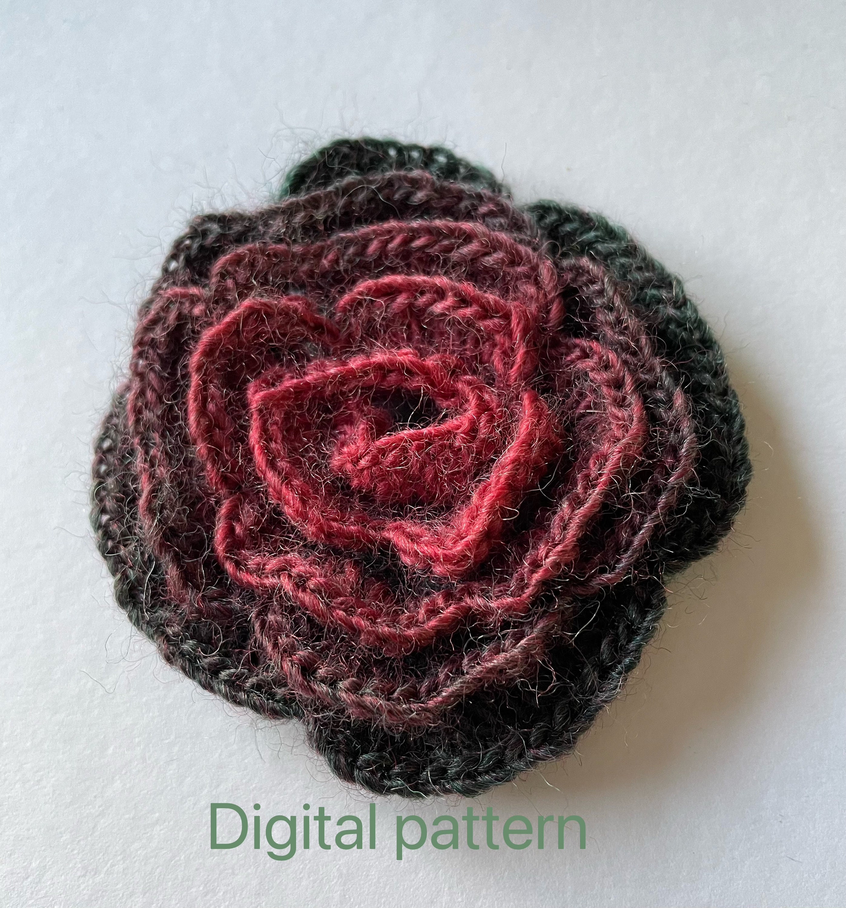 Crochet Irish Rose ONLY PATTERN, Crochet Flower Decor, Crochet Rose ...