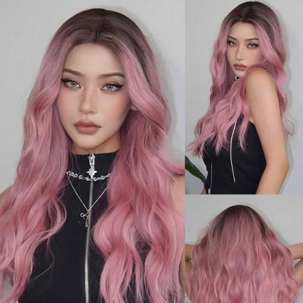Pink Wig - Etsy