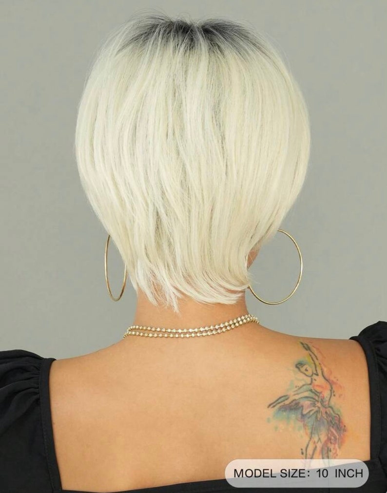 Short Platinum Blonde Pixie Cut Wig Fluffy Short Hair Wigs Etsy
