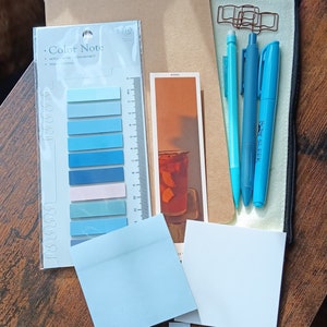 Deluxe Book Annotation Kit, You Choose Colour Set, Highlighter, Pen ...