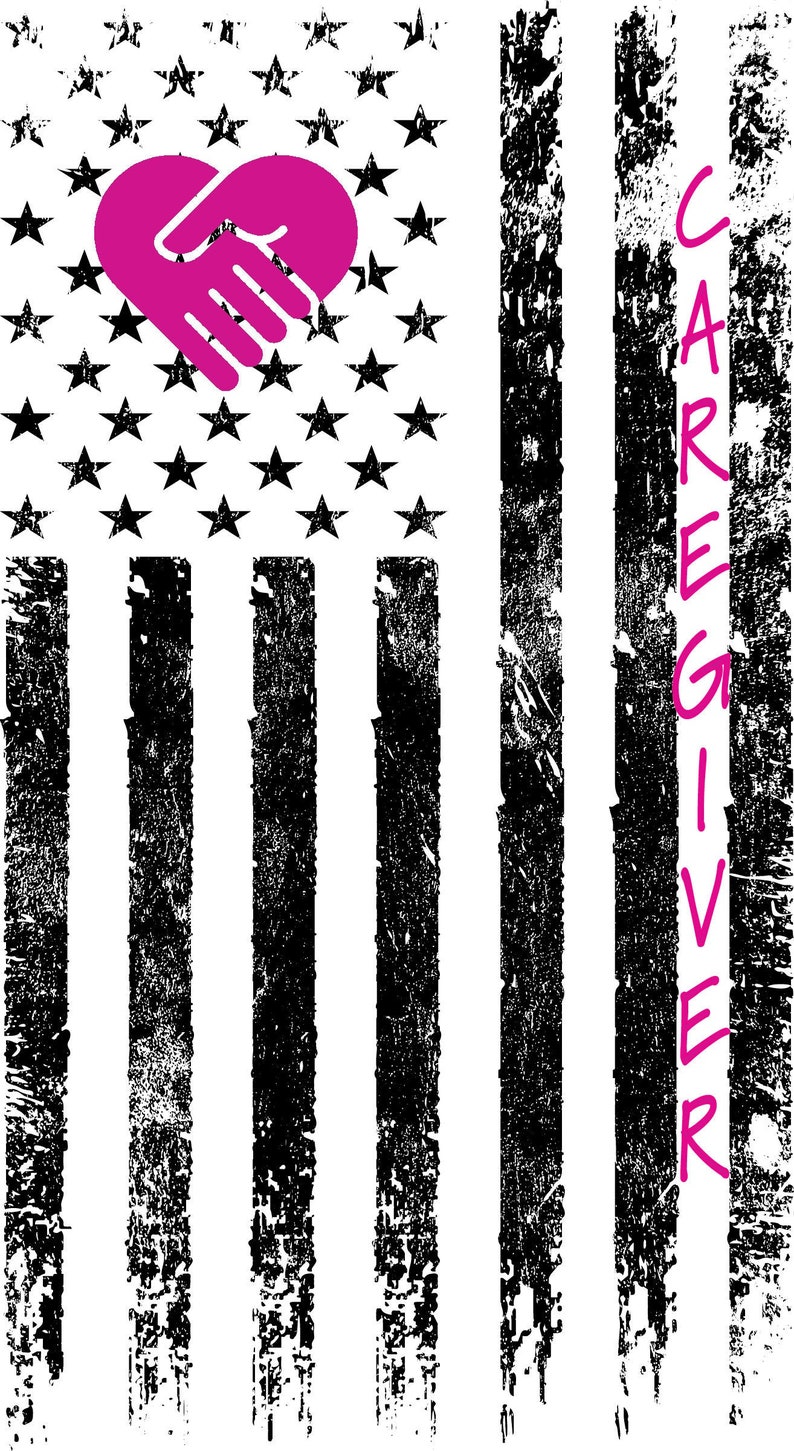Caregiver American Flag SVG PNG DXF for Sublimation - Etsy