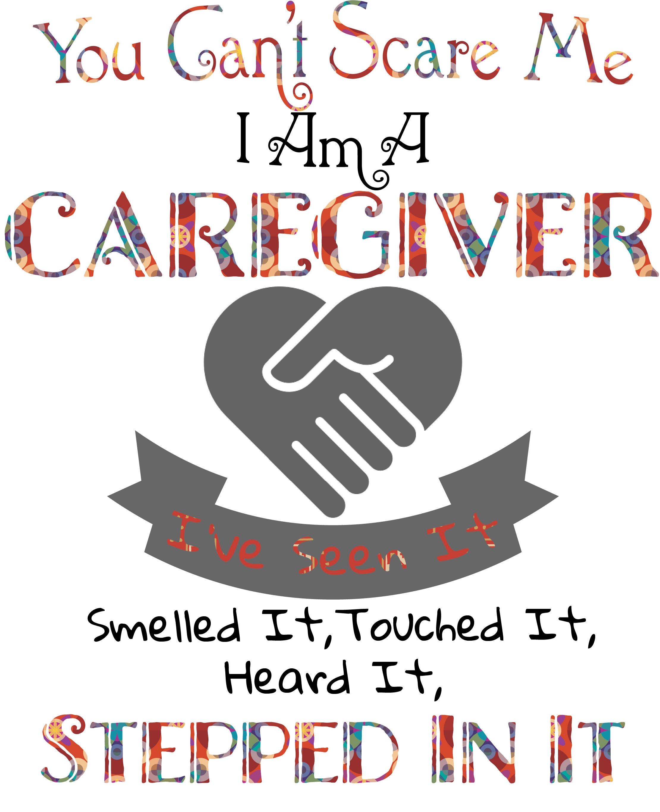 Caregiver Can't Scare Me SVG PNG DXF for Sublimation - Etsy