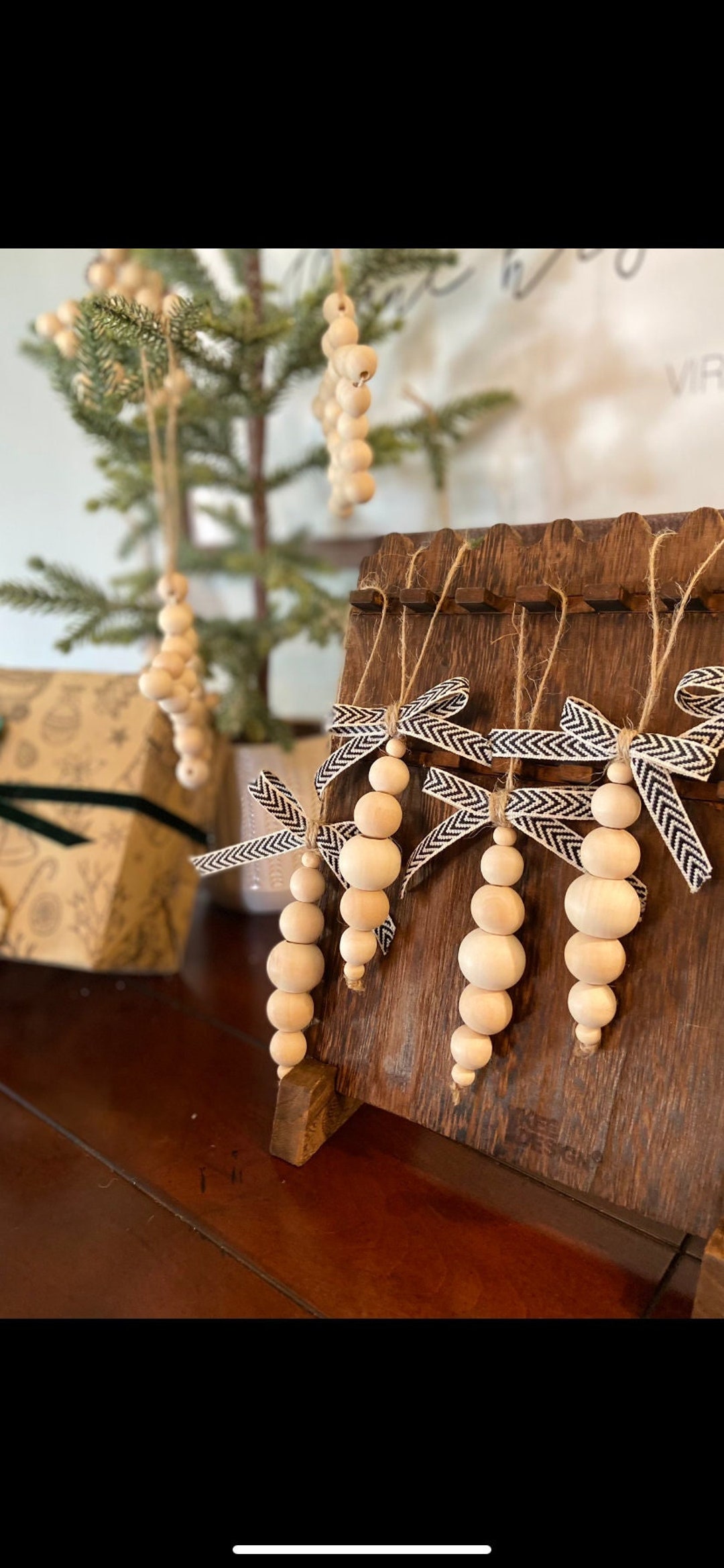 Boho Beaded Teardrop Ornaments - Etsy