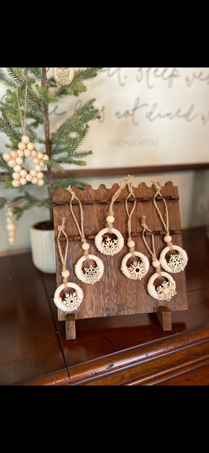 Wooden Ring Snowflake Ornament - Etsy