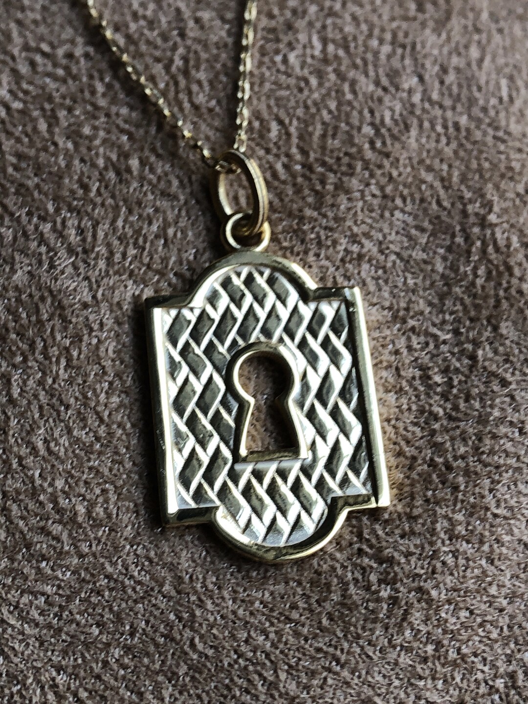 Double Sided Key Lock Necklace - Etsy