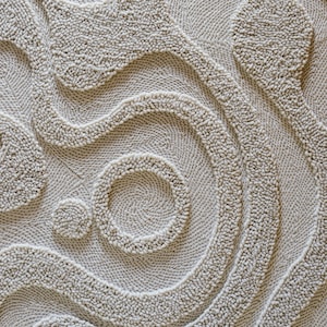 Modern Textile Wall Art, Extra Large Framed Wall Decoration, Warm and ...