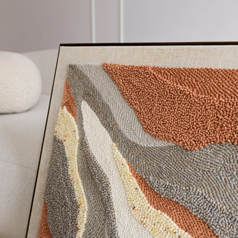 Neutral Earth Tone Minimal Tapestry, Subtle Ornament for Elegant Home ...