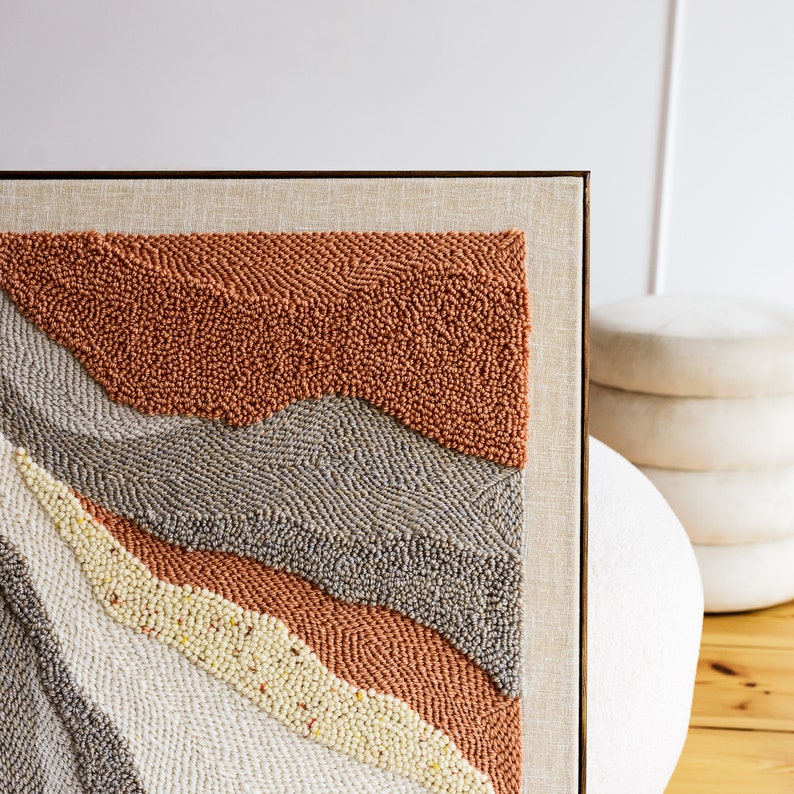 Neutral Earth Tone Minimal Tapestry, Subtle Ornament for Elegant Home ...