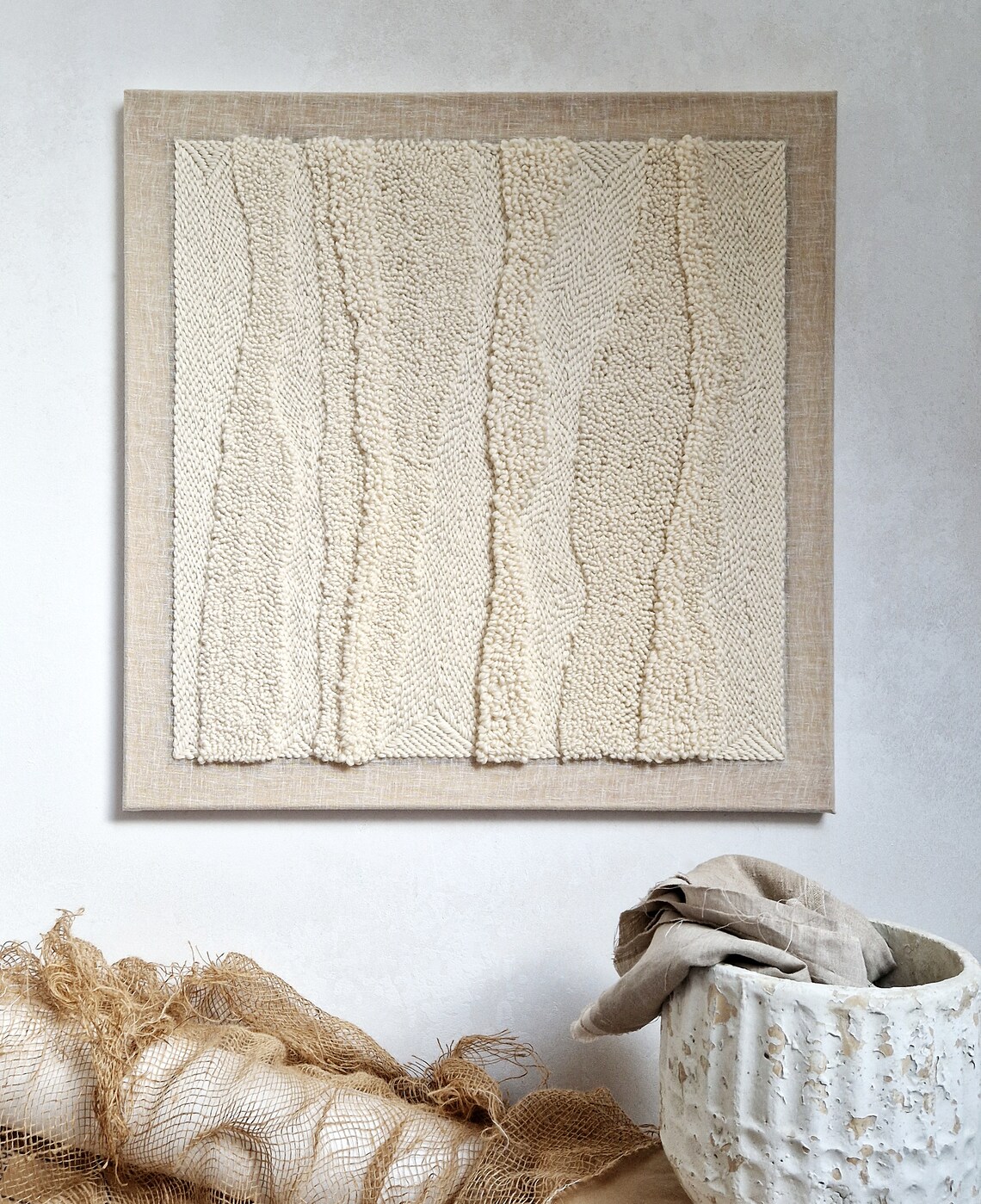 Neutral Tone Home Tapestry, Peaceful Wall Decor for Living Room, Over ...