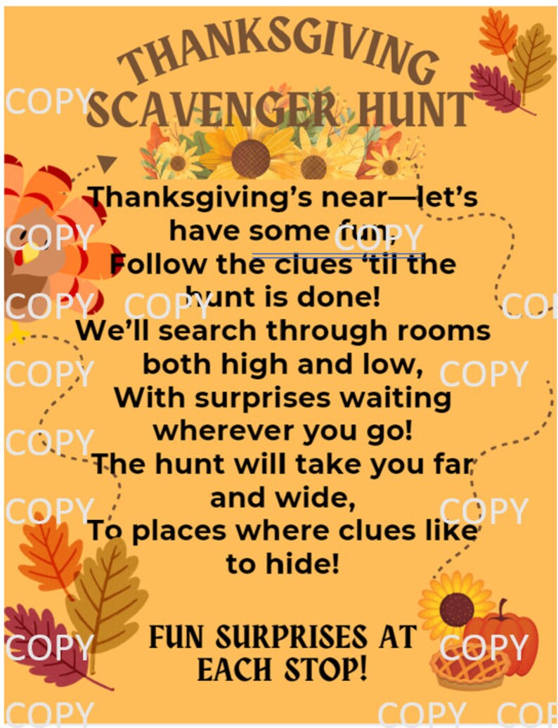 Schoolwide Scavenger Hunt Holiday Themed Common School Areas PDF Files ...