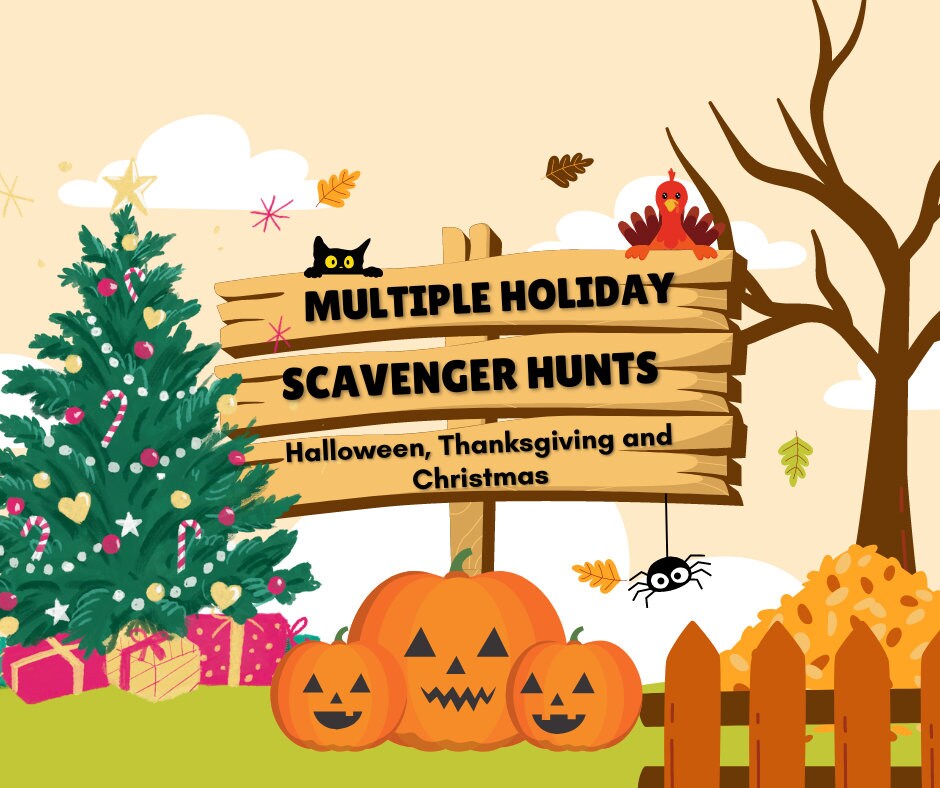 Schoolwide Scavenger Hunt Holiday Themed Common School Areas PDF Files ...