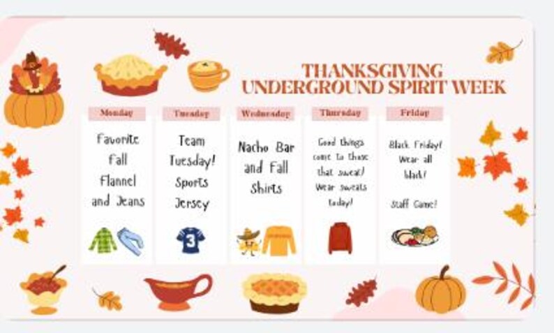 Fall Staff Spirit Week Games and Activities Fun for Elementary, Middle ...