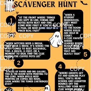 Schoolwide Scavenger Hunt Holiday Themed Common School Areas PDF Files ...