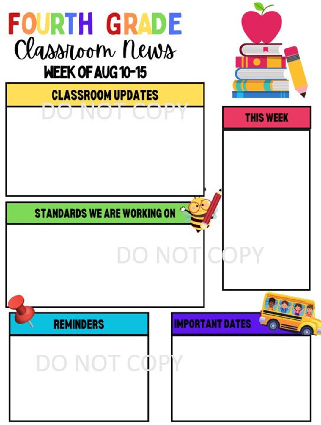 Classroom Newsletter Fully Editable Any Grade Level - Etsy