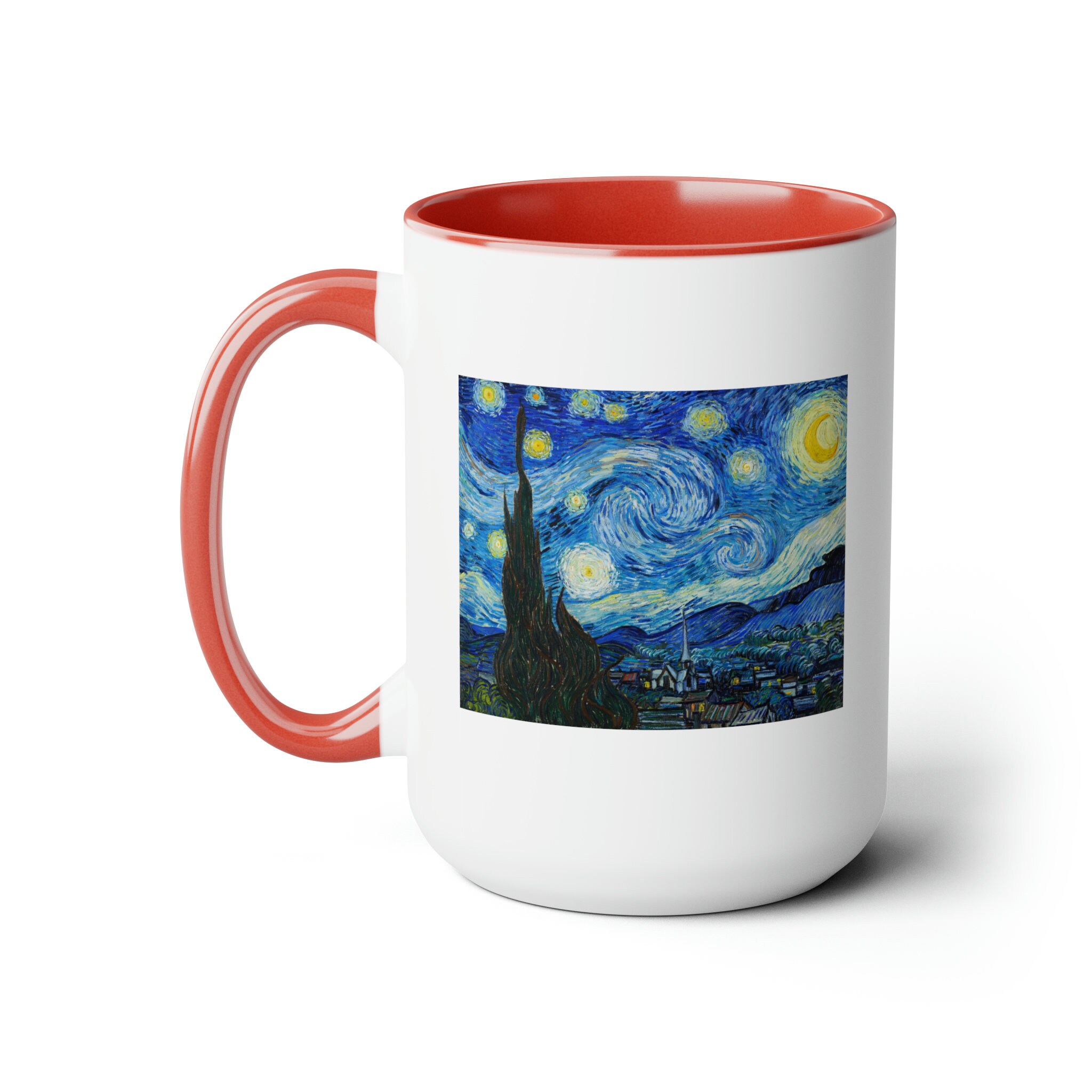 Vincent Van Gogh's the Starry Night 1889. Famous Painting Two-tone ...