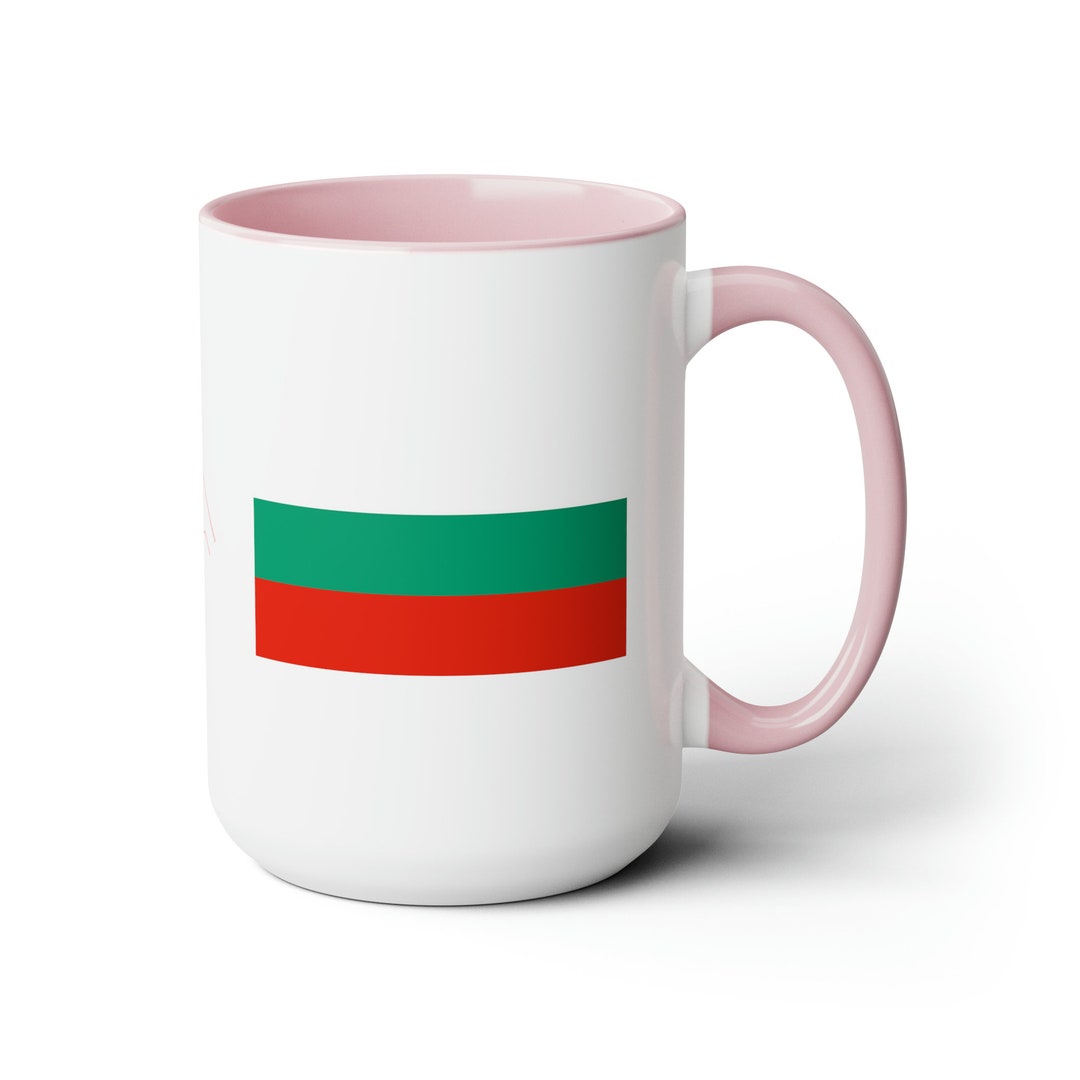 The Flag of BULGARIA Ceramic Mug, Two-tone Coffee Mugs, 15oz Dishwasher ...