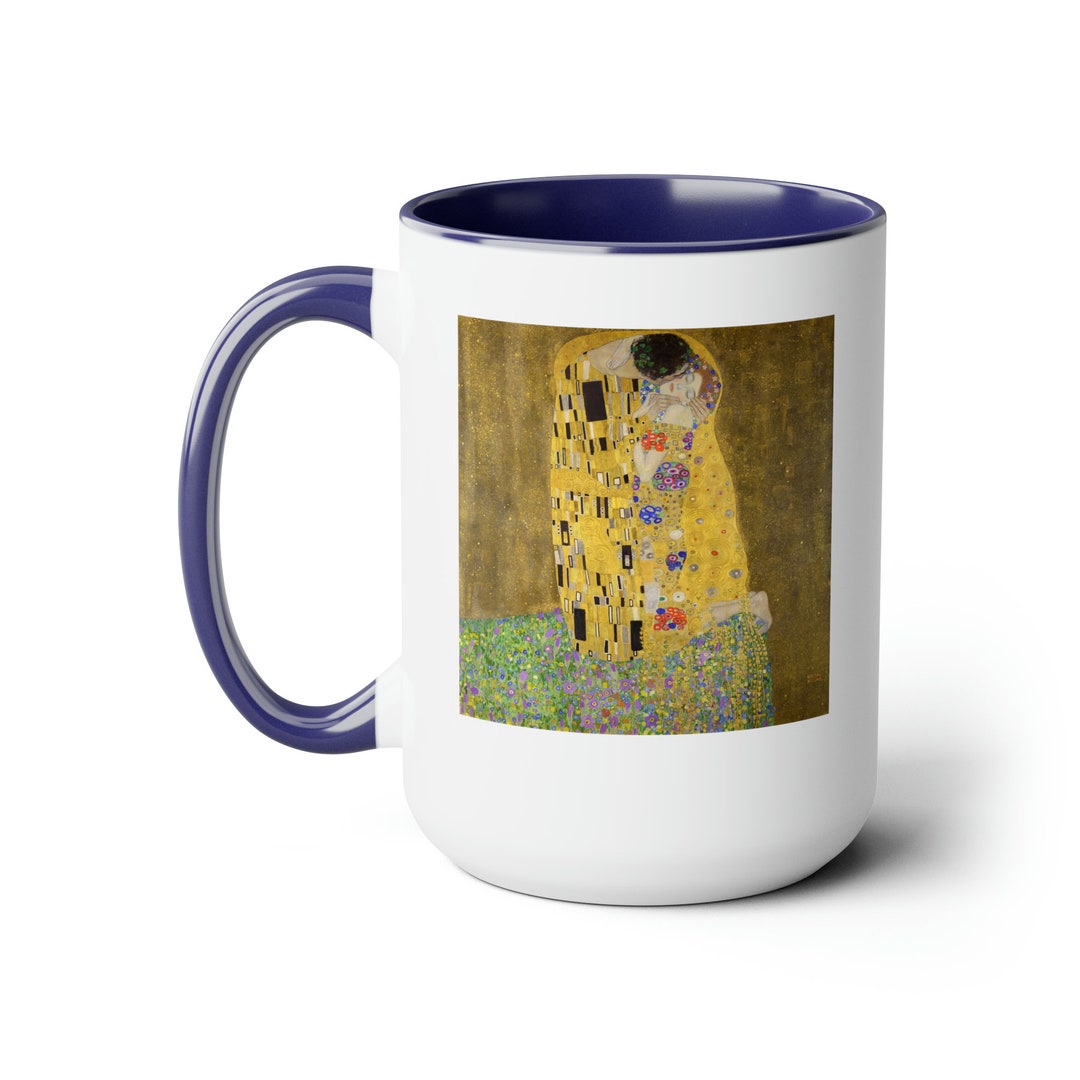 Famous Gustav Klimt Painting Two-tone Coffee Mugs, 15oz - the Kiss ...
