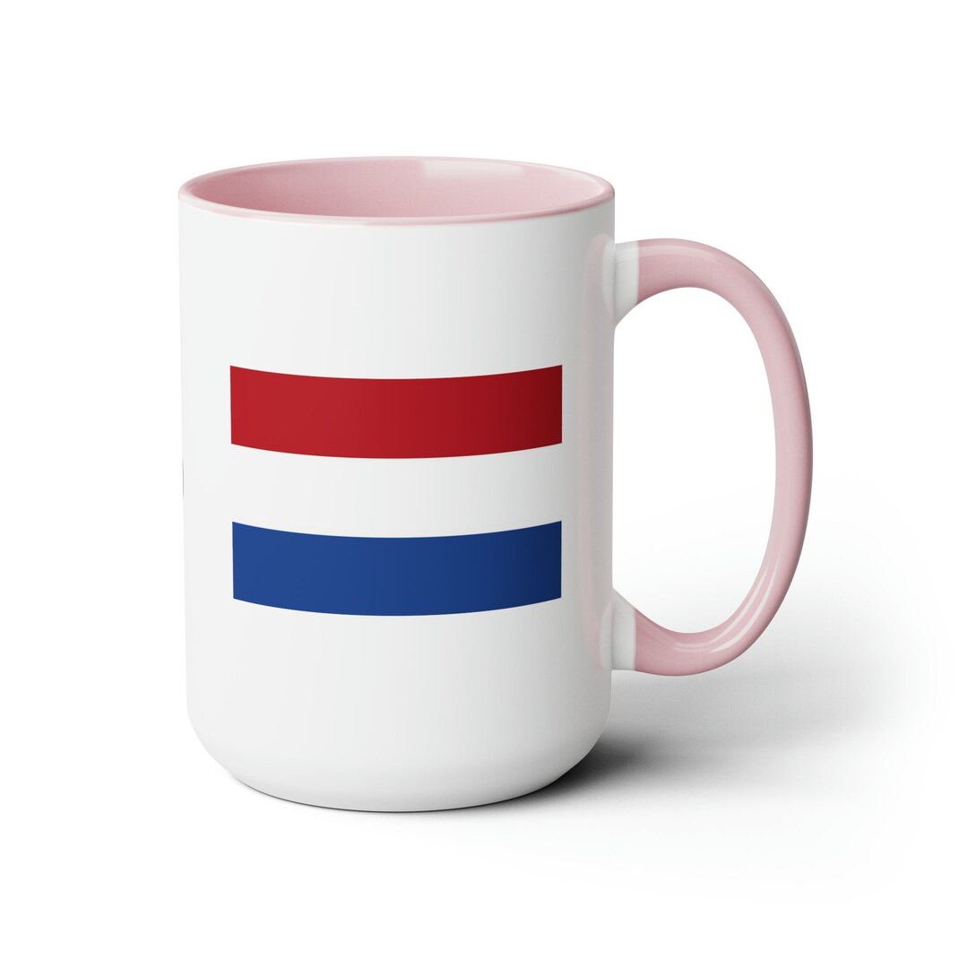 The Flag of NETHERLANDS Ceramic Mug, Perfect Souvenir, Two-tone Coffee ...