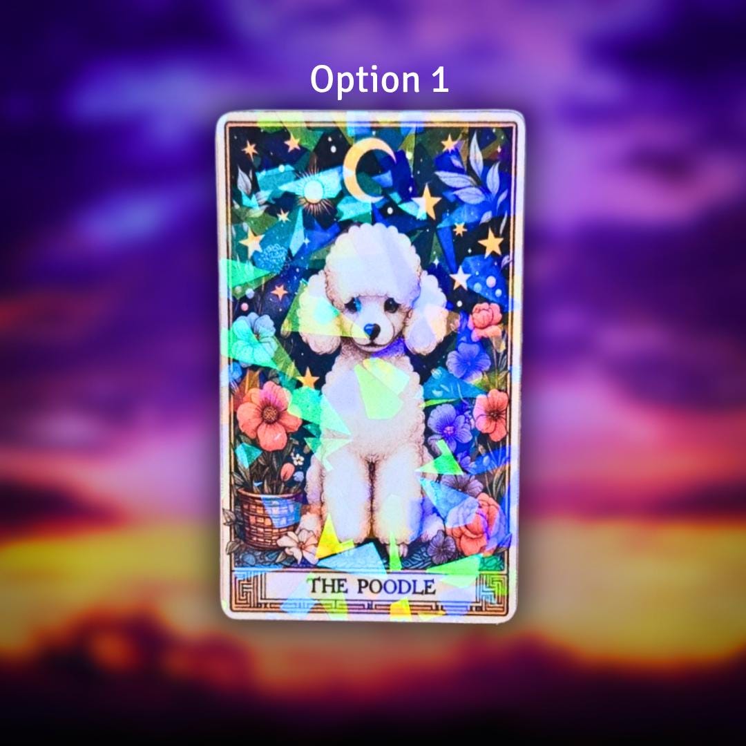The Poodle - Sticker, Mystical Dog Breed Vinyl Sticker for Spiritual ...