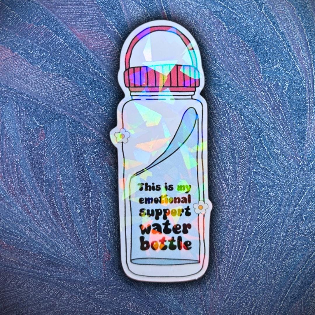 Emotional Support Water Bottle - Sticker, Stocking Stuffer, Christmas ...
