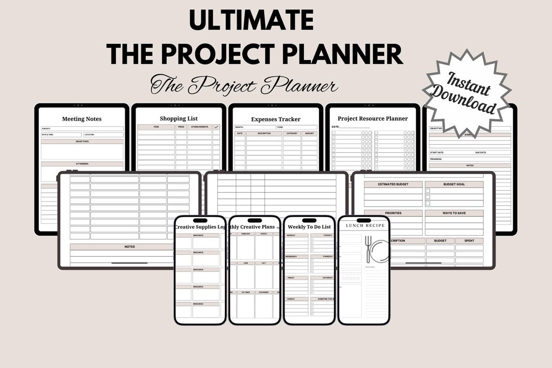Project Planner Printable, Project Planning Templates, Tasks to Do List ...
