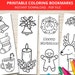 Printable Christmas Coloring Bookmarks, Xmas Party Activity, Color Your ...