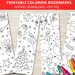 Printable Christmas Coloring Bookmarks, Xmas Party Activity, Color Your ...