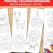 Printable Christmas Coloring Bookmarks, Xmas Colouring Page, Santa ...