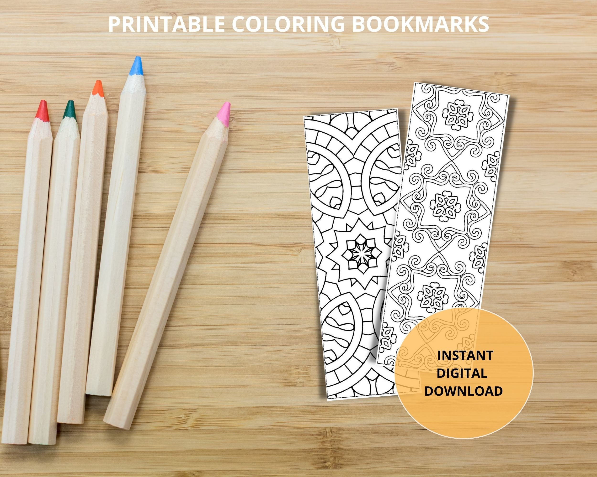 Mandala Coloring Bookmarks, Flower Mandala Printable Colouring Page ...