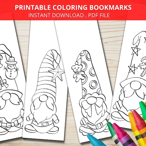 Printable Color Your Own Christmas Winter Bookmarks. Instant - Etsy