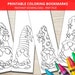 Printable Flower Coloring Bookmarks, Floral Bookmark Set of 4, Kids and ...