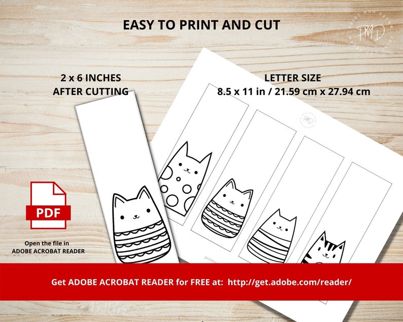 Kitten Coloring Printable Bookmarks, Cat Colouring Page, Kitten ...