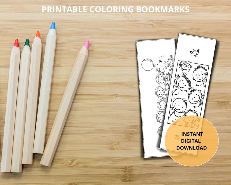 Happy Friends Coloring Bookmarks, Friends Forever Printable Book ...