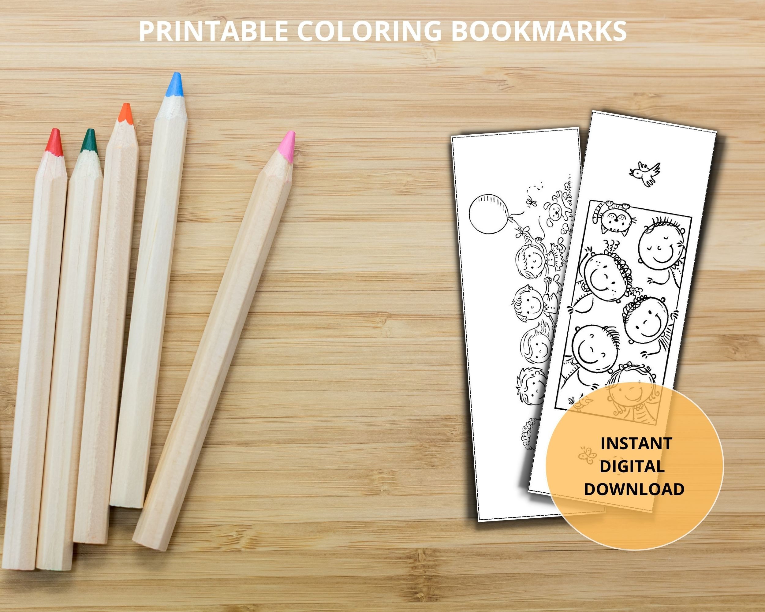Happy Friends Coloring Bookmarks, Friends Forever Printable Book ...