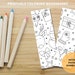 Printable Christmas Coloring Bookmarks, Xmas Party Activity, Color Your ...