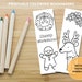 Printable Christmas Coloring Bookmarks, Xmas Party Activity, Color Your ...