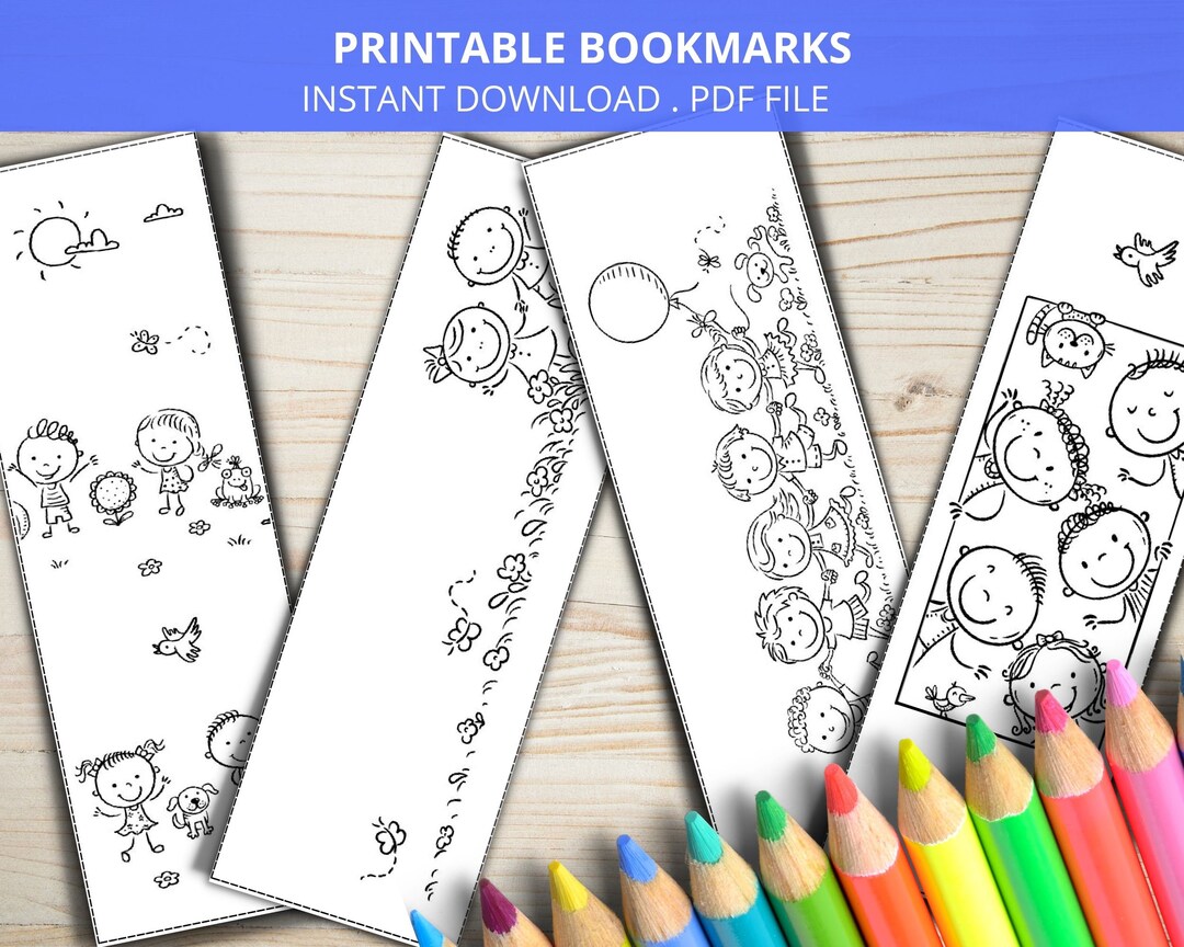 Happy Friends Coloring Bookmarks, Friends Forever Printable Book ...