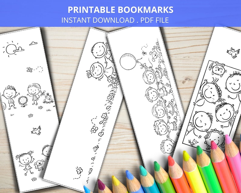 Happy Friends Coloring Bookmarks, Friends Forever Printable Book ...