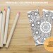 Flower Coloring Bookmarks, Printable Floral Mandala Colouring Page, Set ...