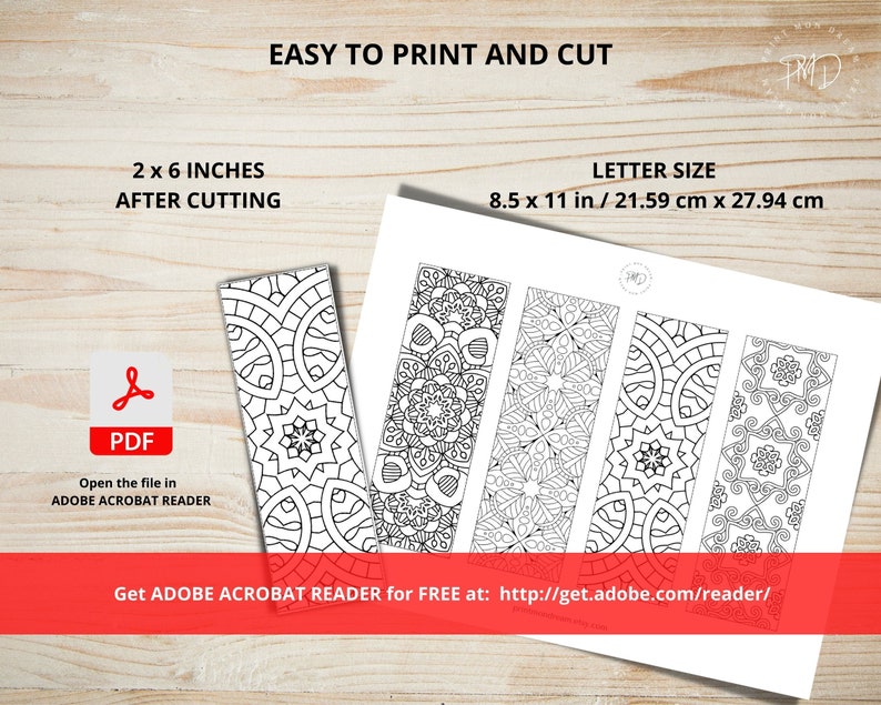 Mandala Coloring Bookmarks, Flower Mandala Printable Colouring Page ...