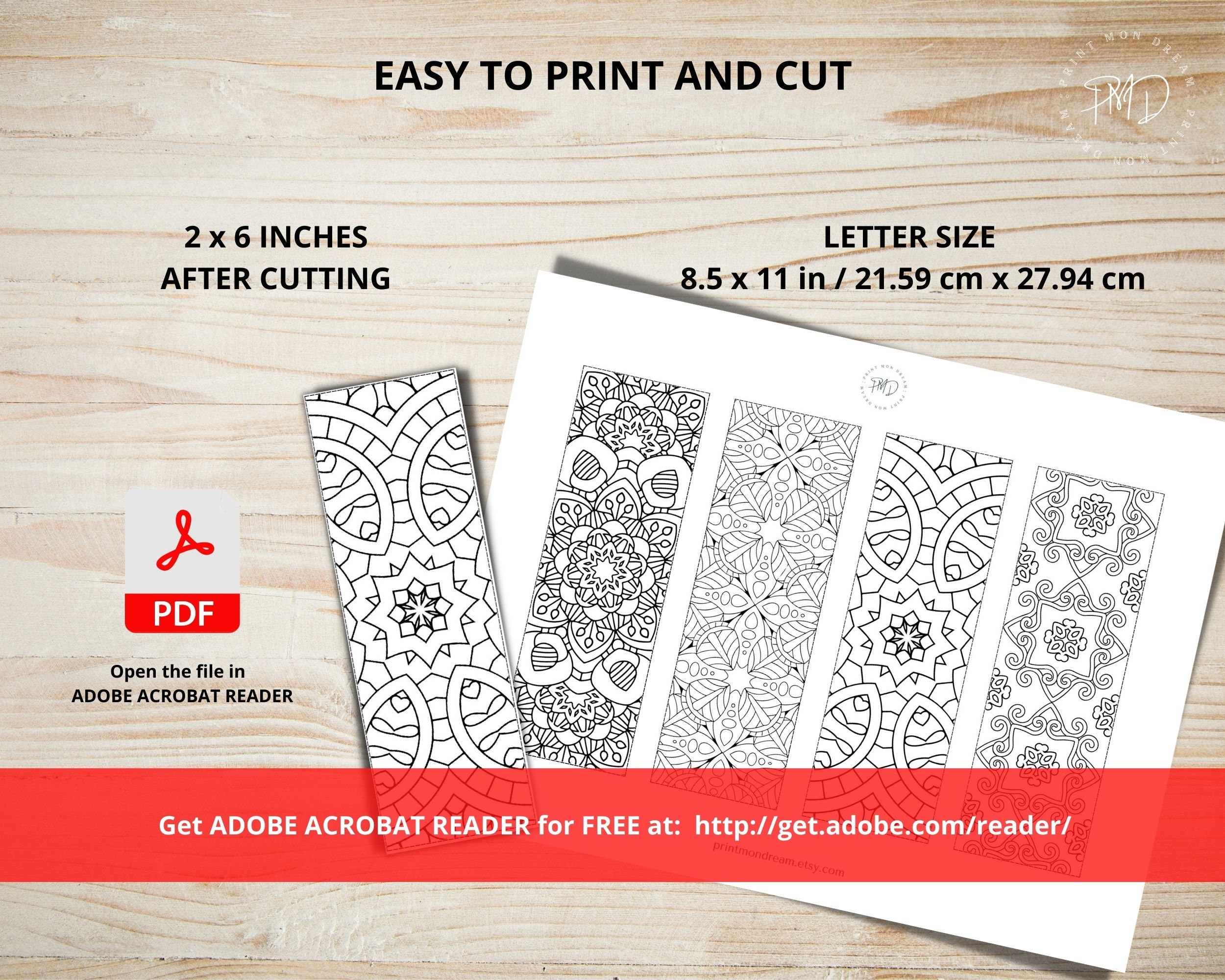 Mandala Coloring Bookmarks, Flower Mandala Printable Colouring Page ...