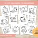 Cute Halloween Coloring Pages, Printable Cute Animals Coloring Book for ...