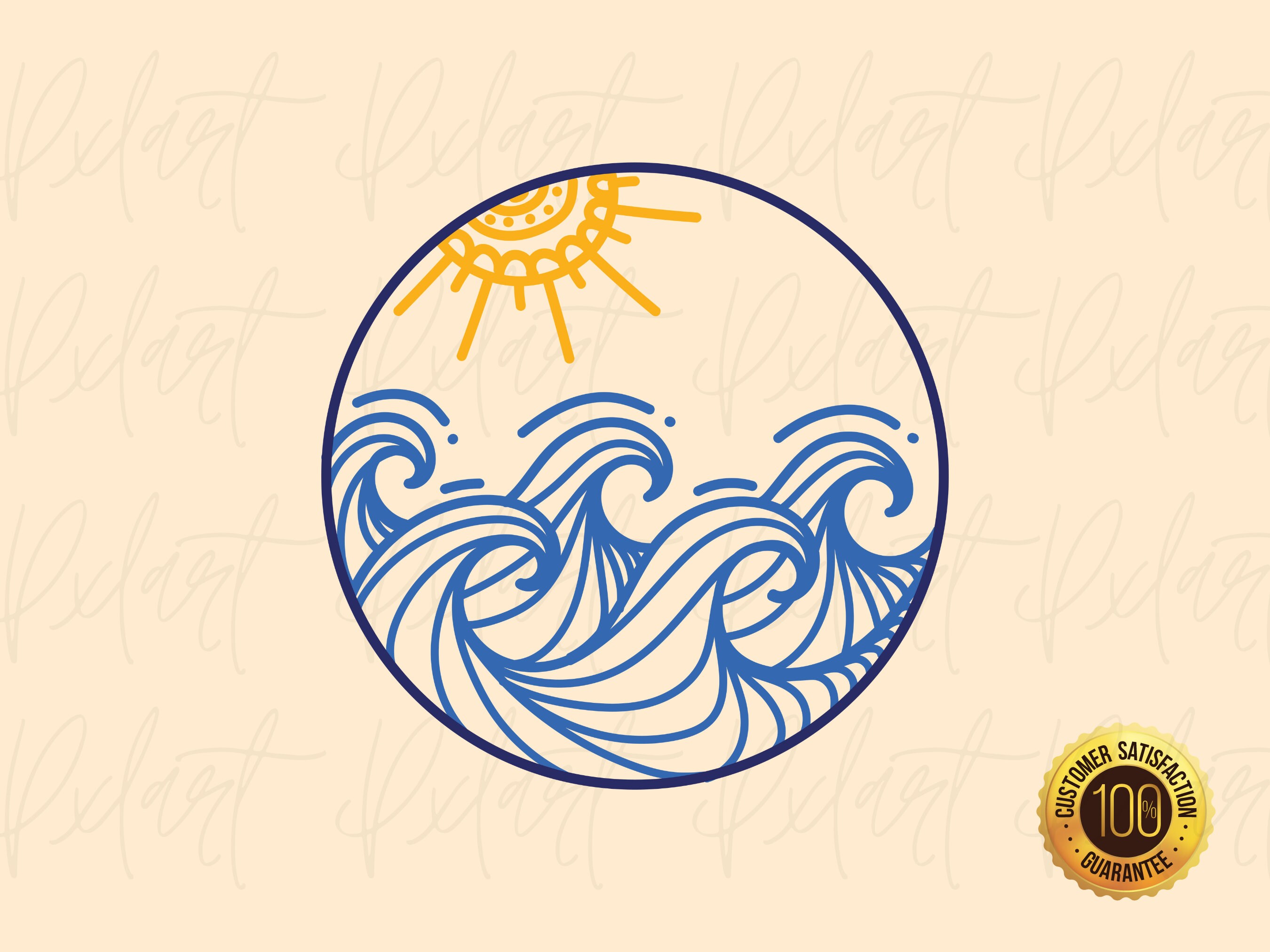 Ocean Wave Mandala Svg Cricut and Silhouette Instant Digital - Etsy